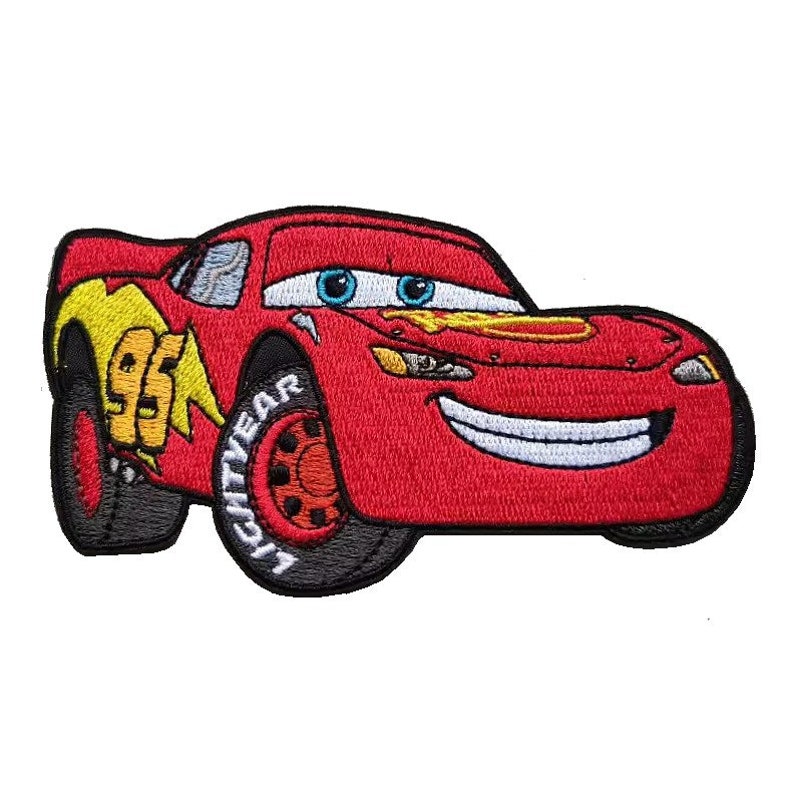 Lightning Mcqueen Red Cars Race Car Iron on Patch - Etsy