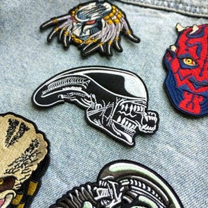 Alien Xenomorph Embroidered Iron on Patch - Etsy