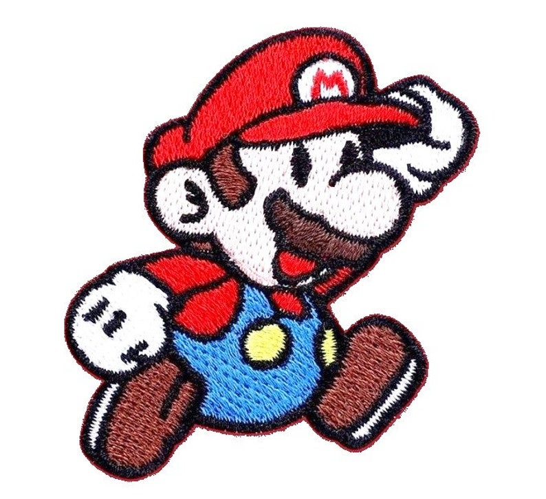 Super Game Retro Mario Stick on Patch - Etsy