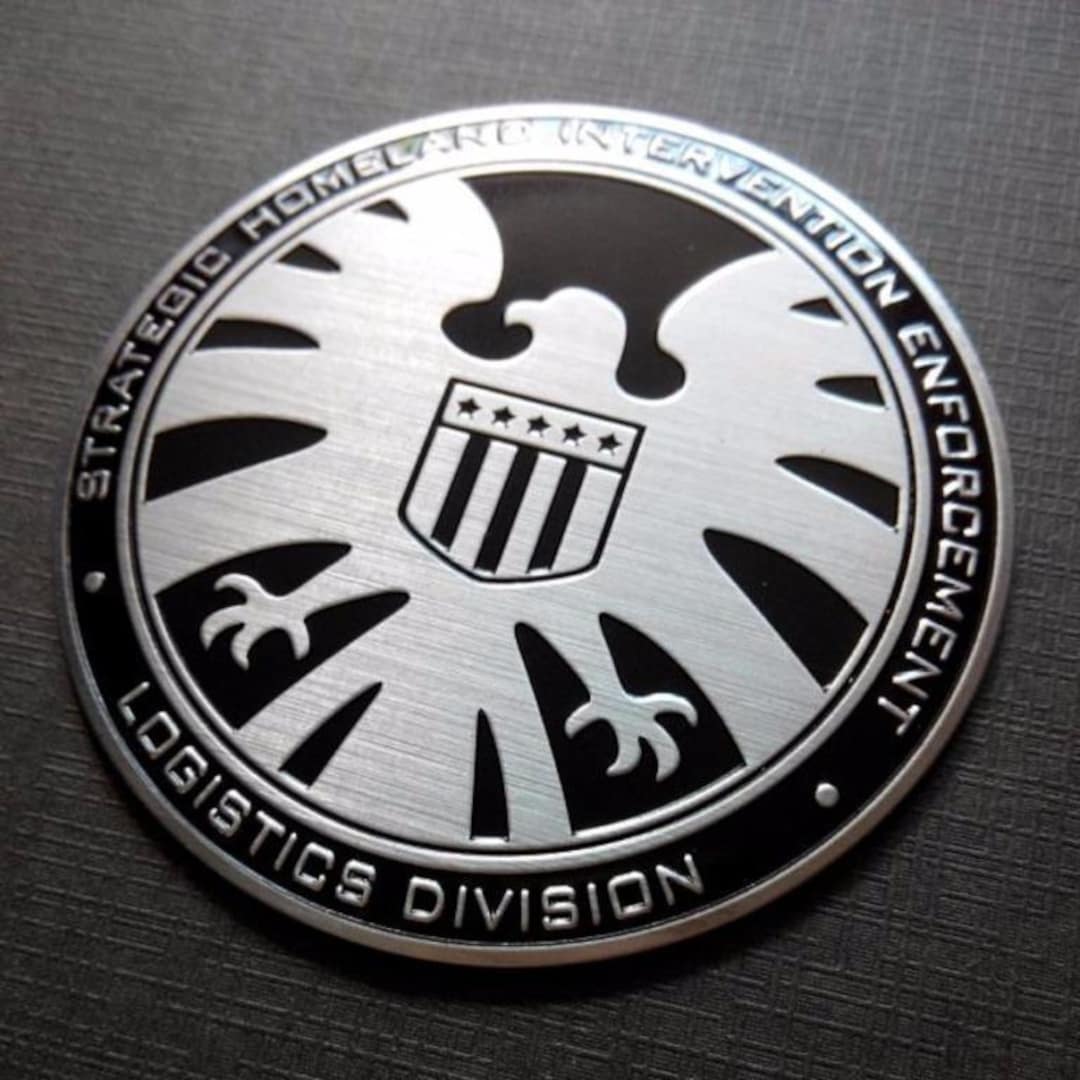 Avengers S.H.I.E.L.D Emblem Logo Sticker Metal Badge - Etsy
