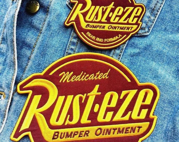 Rust-eze Logo From Disney & Pixar Cars Movie Fully Embroidered Sew-on ...