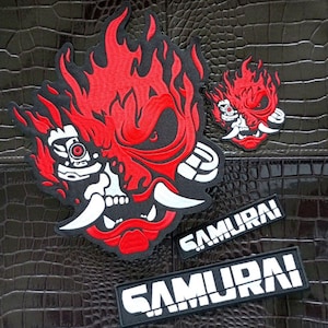 Samurai Emblem Logo Demon Oni Katana Iron-on Patch - Etsy