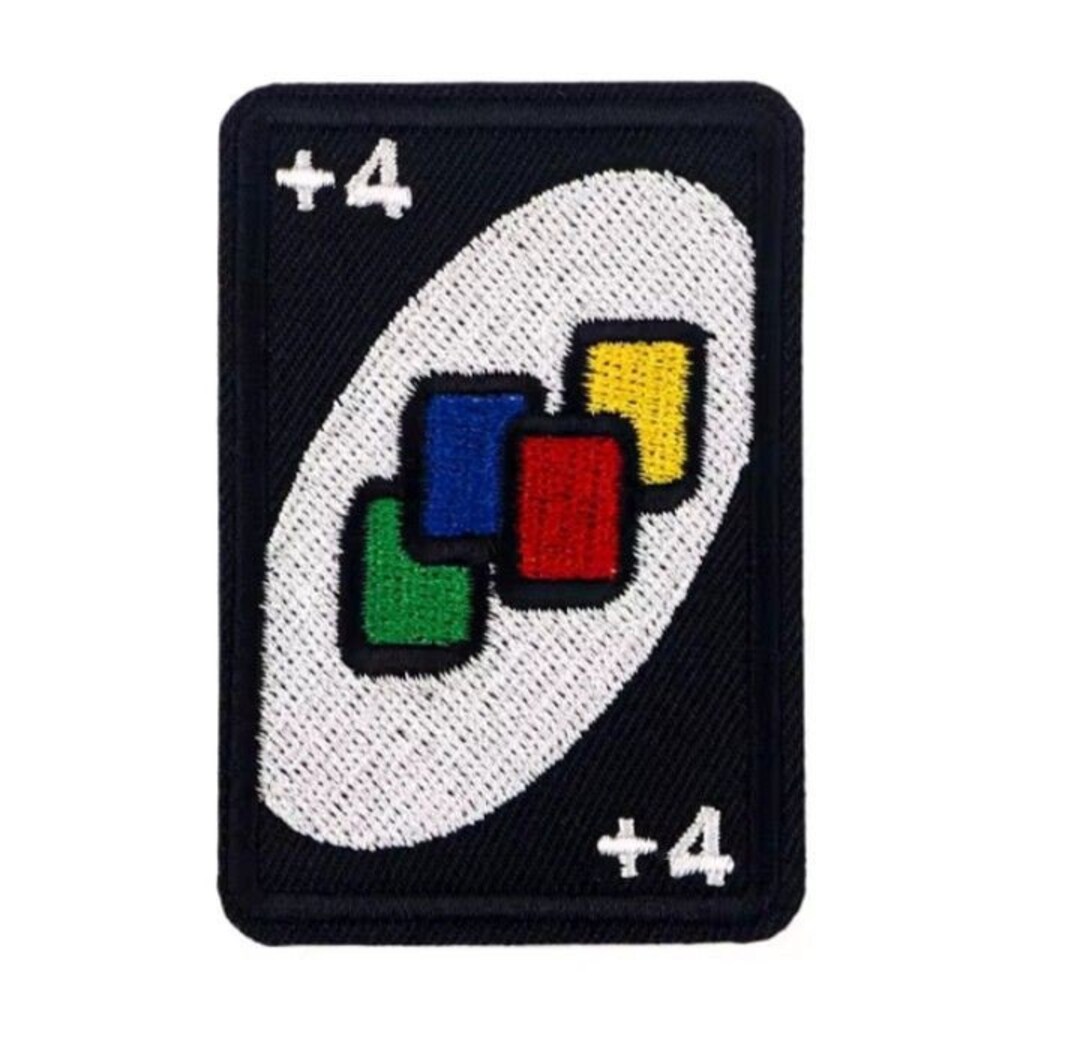 Card Game Plus 4 Iron on Patch - Etsy