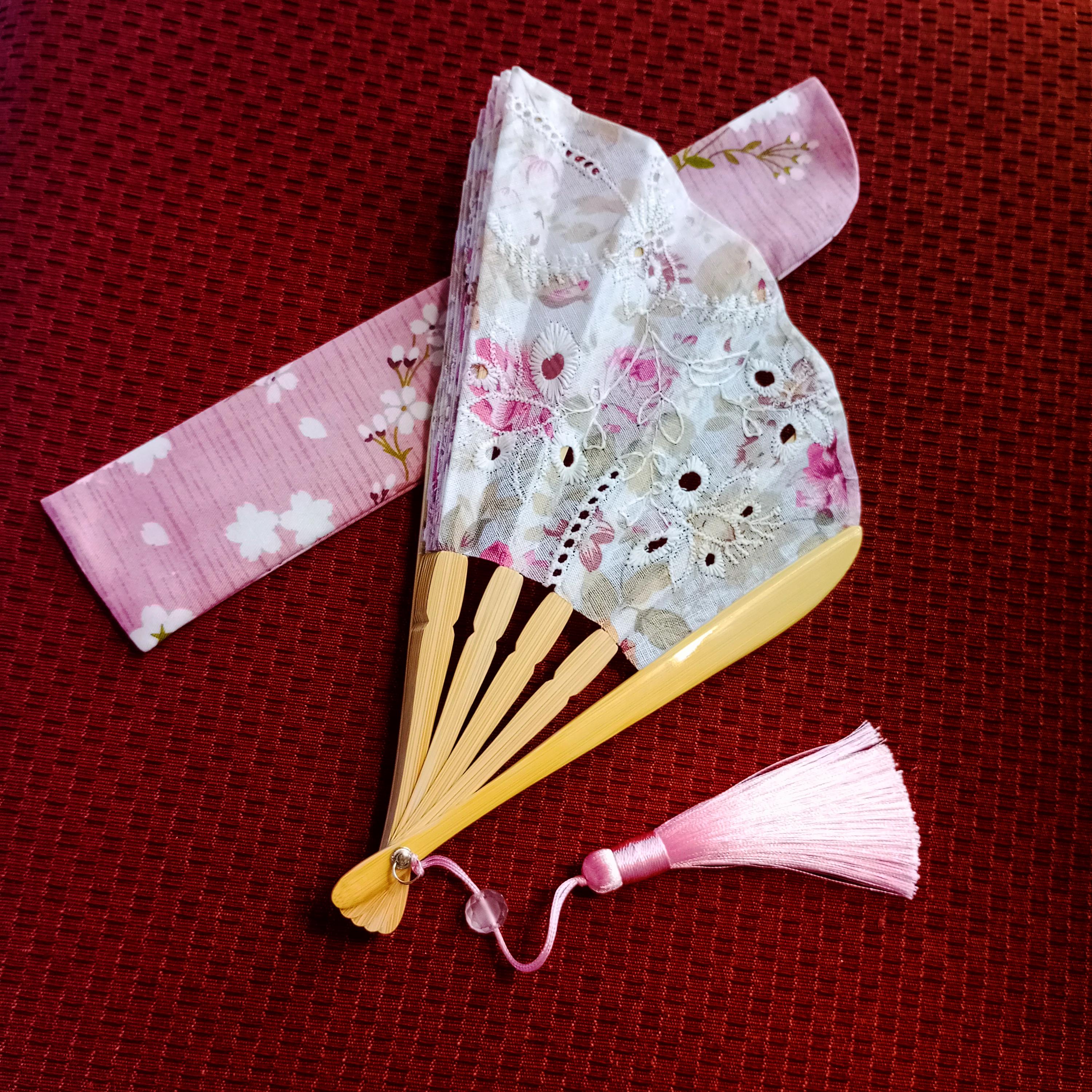 Japan Crochet Lace Lady Embroidery Romantic Pink Dance Handheld Hand ...