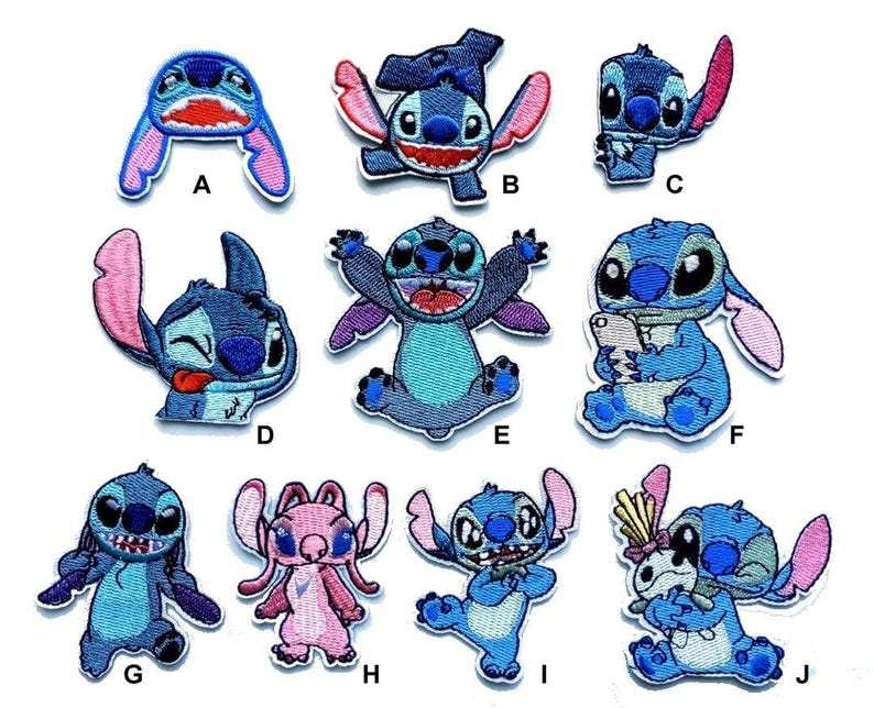 Lilo & Stitch Cute Stick on Iron on Patch - Etsy