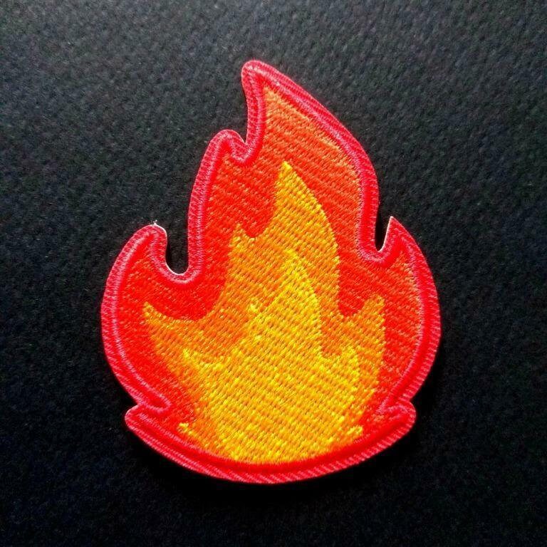 Fire Flame Lit Iron on Patch | Etsy