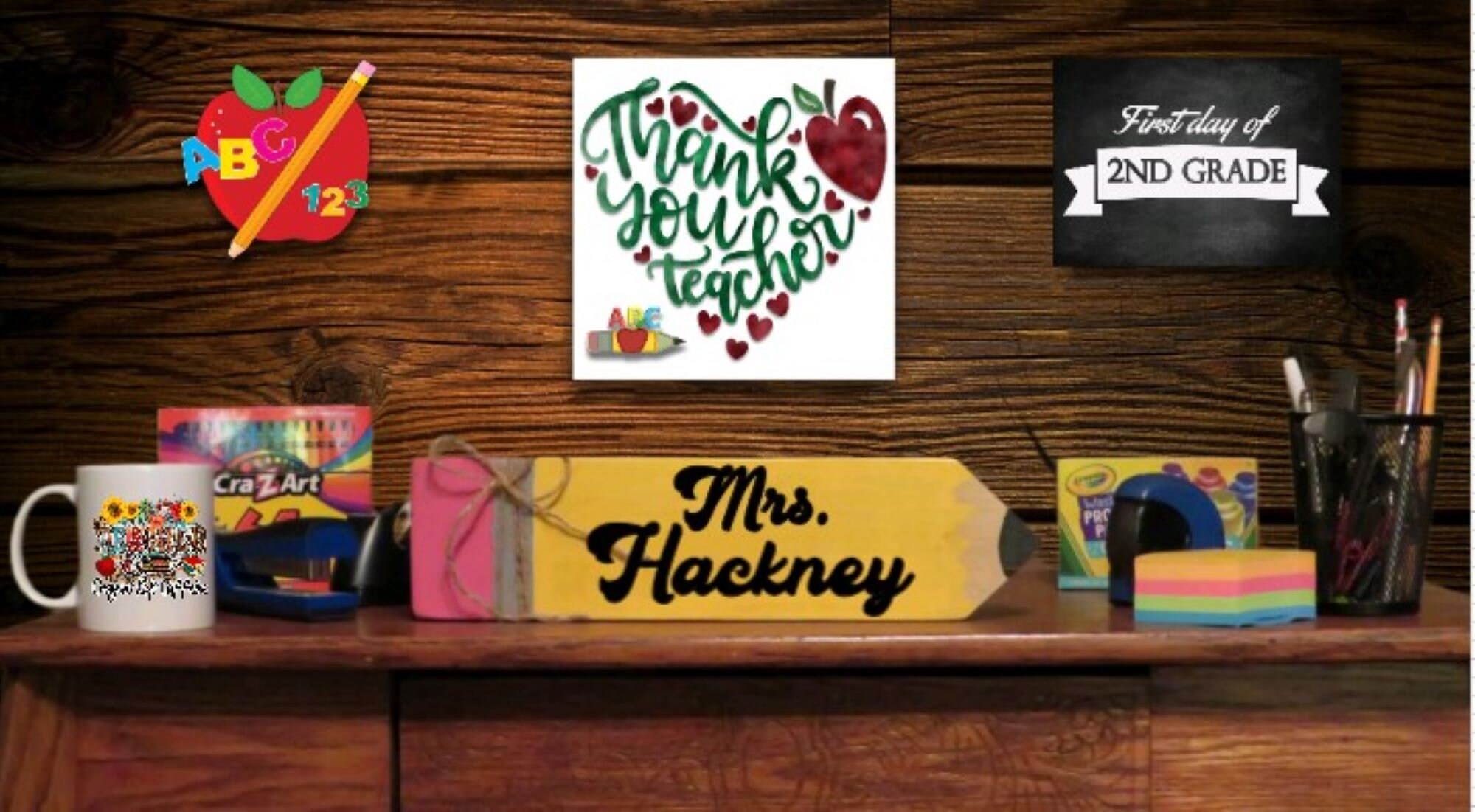 Teacher Name Display Plaque - Etsy