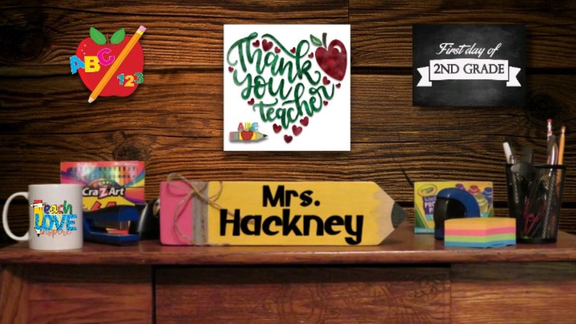 Teacher Name Display Plaque - Etsy