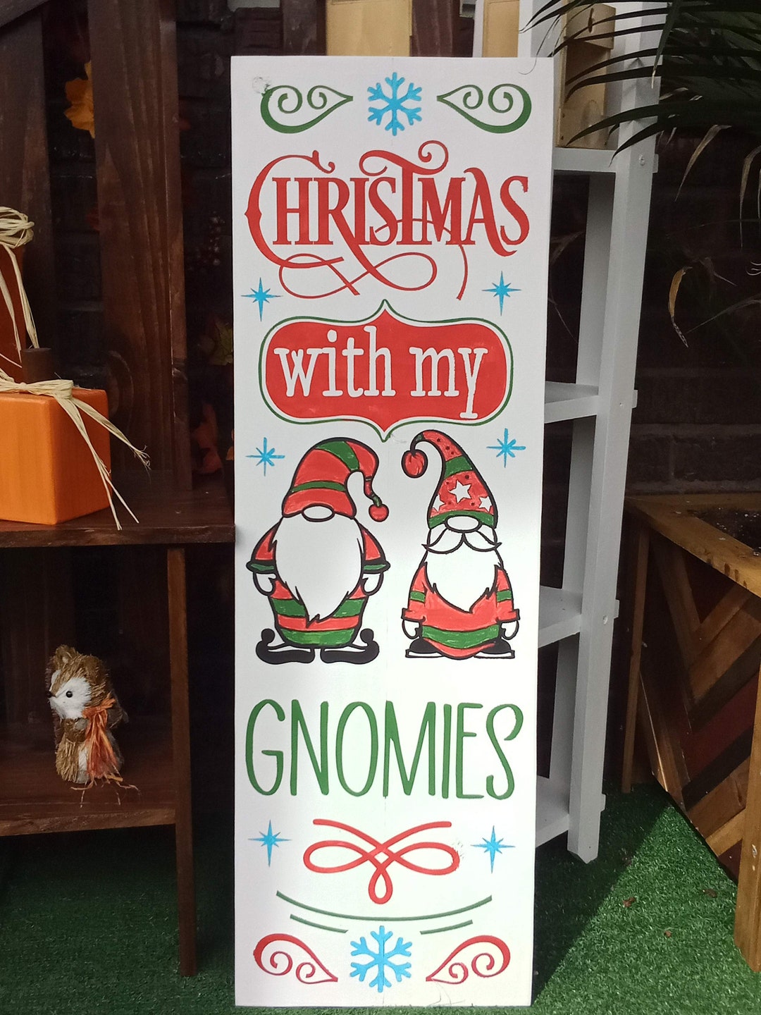 Christmas With My Gnomies Porch Leaner - Etsy