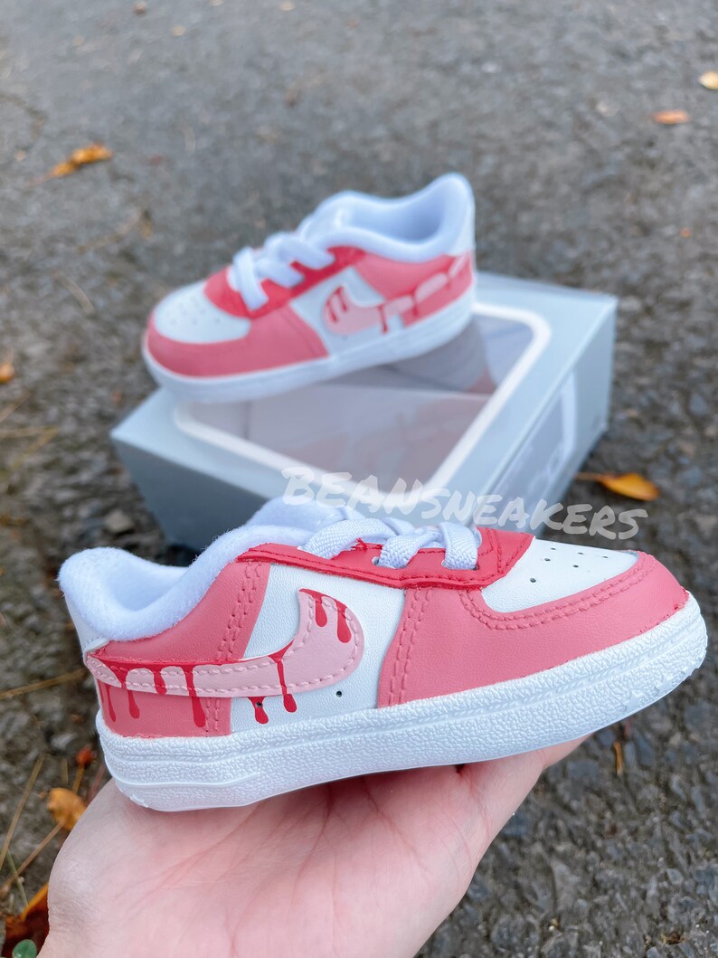 Custom Light Pink Sneakers Custom Drip Personalized - Etsy