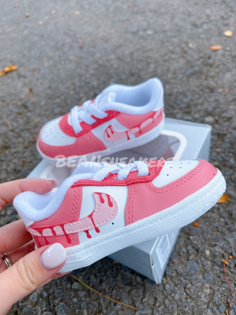 Custom Light Pink Sneakers Custom Drip Personalized - Etsy