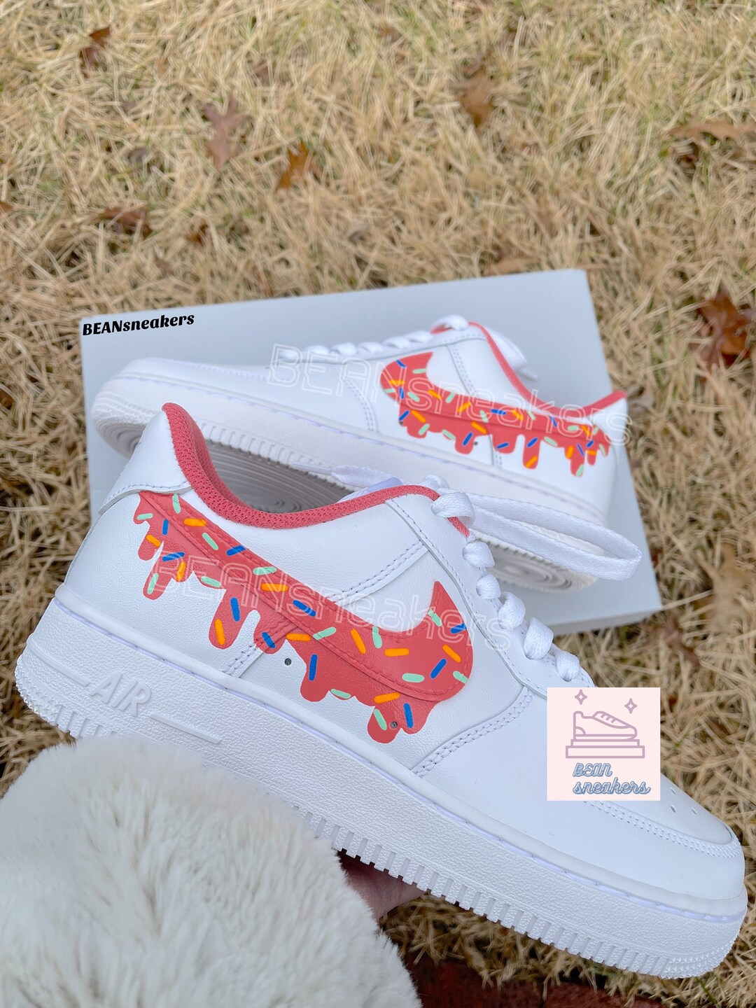 Custom Colorful Donut Sneakers, Custom Drip, Personalized Kid's Shoes ...