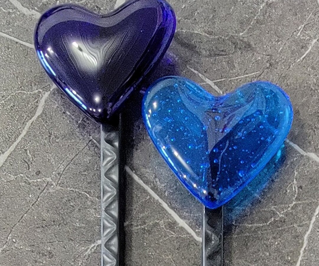 Plant Stake Heart From Fused Glass - Etsy