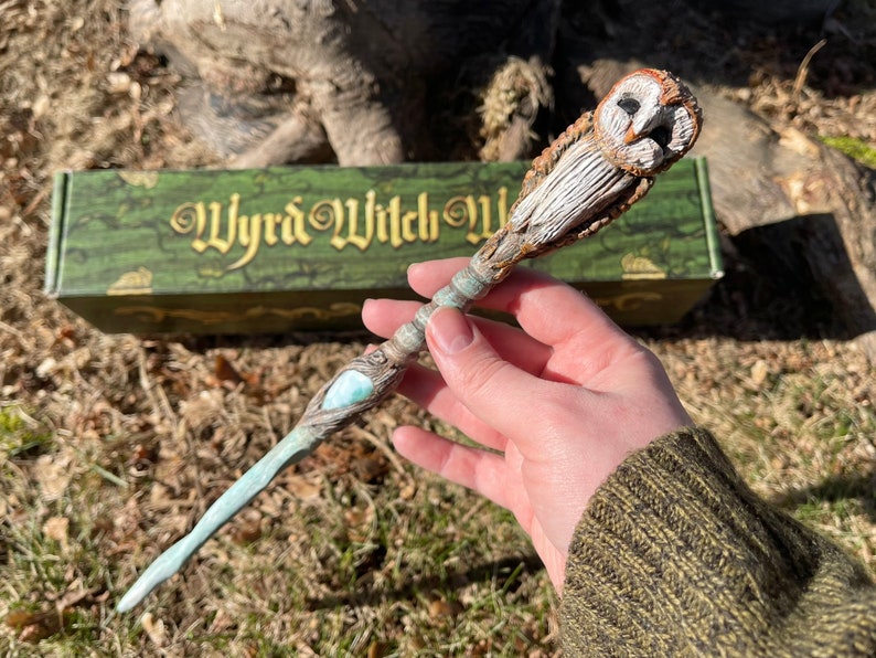 Magic Wand Larimar Owl Wand Wyrd Witch Wands - Etsy