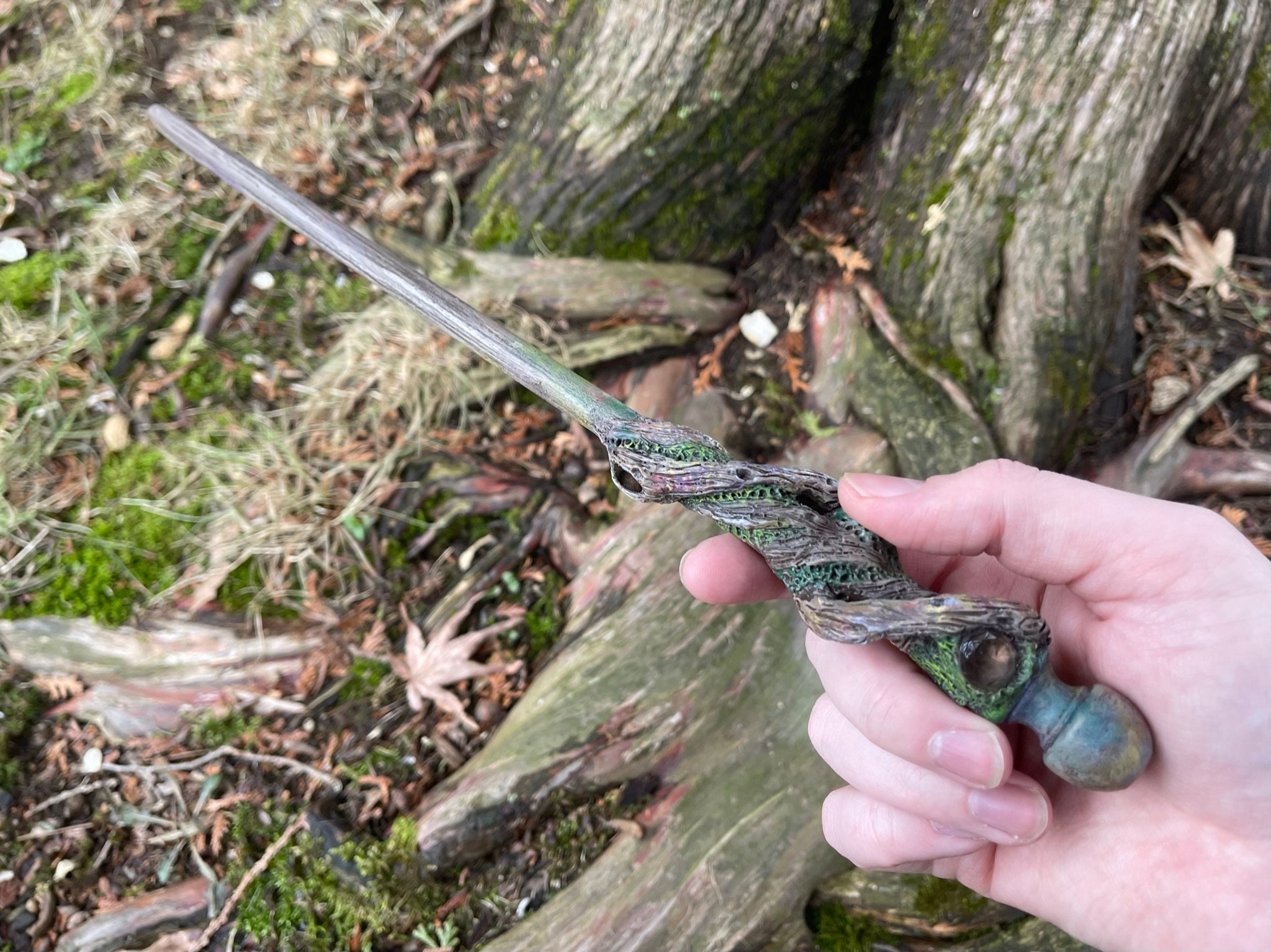 Magic Wand Twisted Jewel Wand Wyrd Witch Wands - Etsy