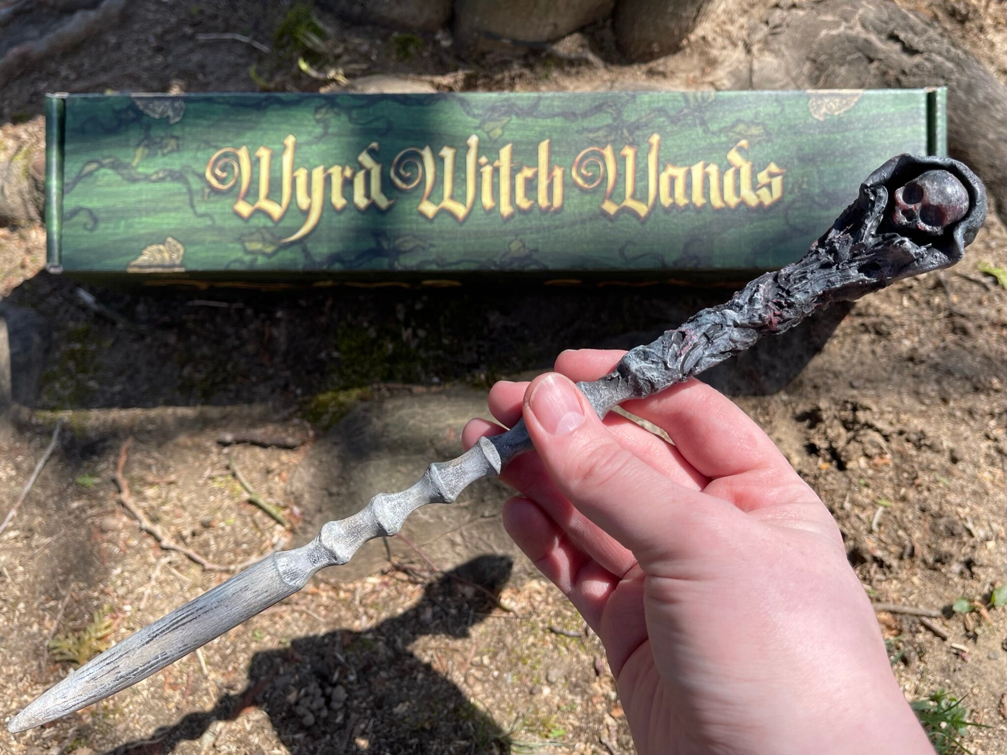 Magic Wand Shrouded Skull Wand Wyrd Witch Wands - Etsy