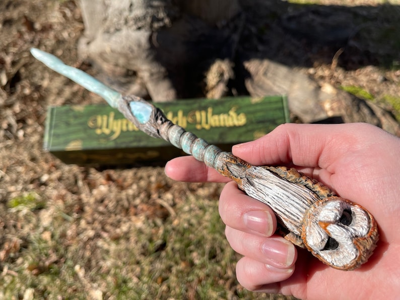 Magic Wand Larimar Owl Wand Wyrd Witch Wands - Etsy