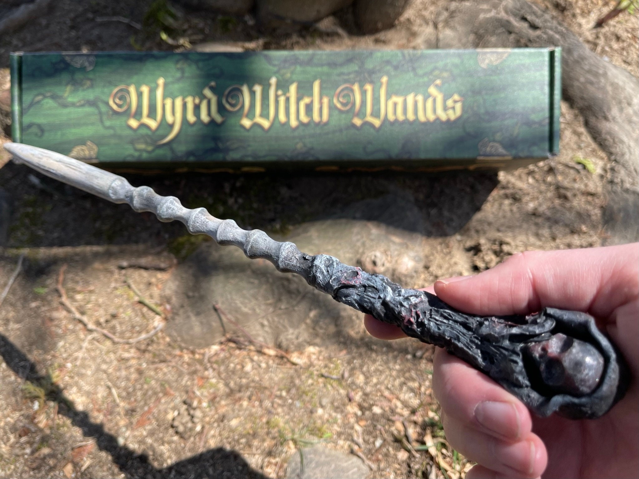 Magic Wand Shrouded Skull Wand Wyrd Witch Wands - Etsy