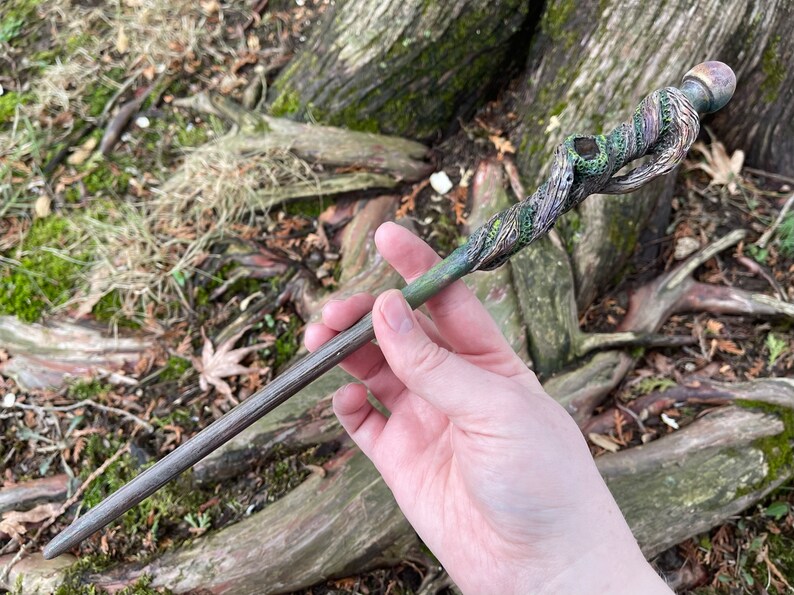 Magic Wand Twisted Jewel Wand Wyrd Witch Wands - Etsy