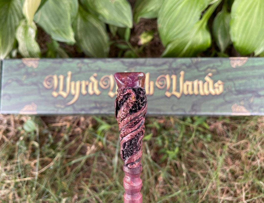 Magic Wand Ruby Spiral Wyrd Witch Wands - Etsy