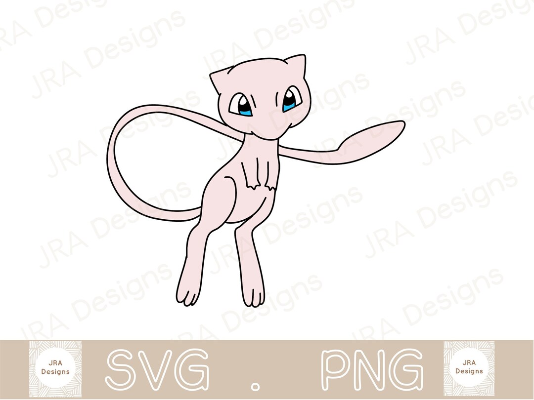 Mew SVG & PNG Pokemon SVG Cricut Cut File - Etsy