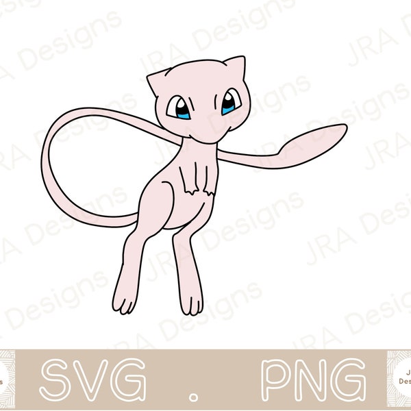 Mew Outline Svg - Etsy UK