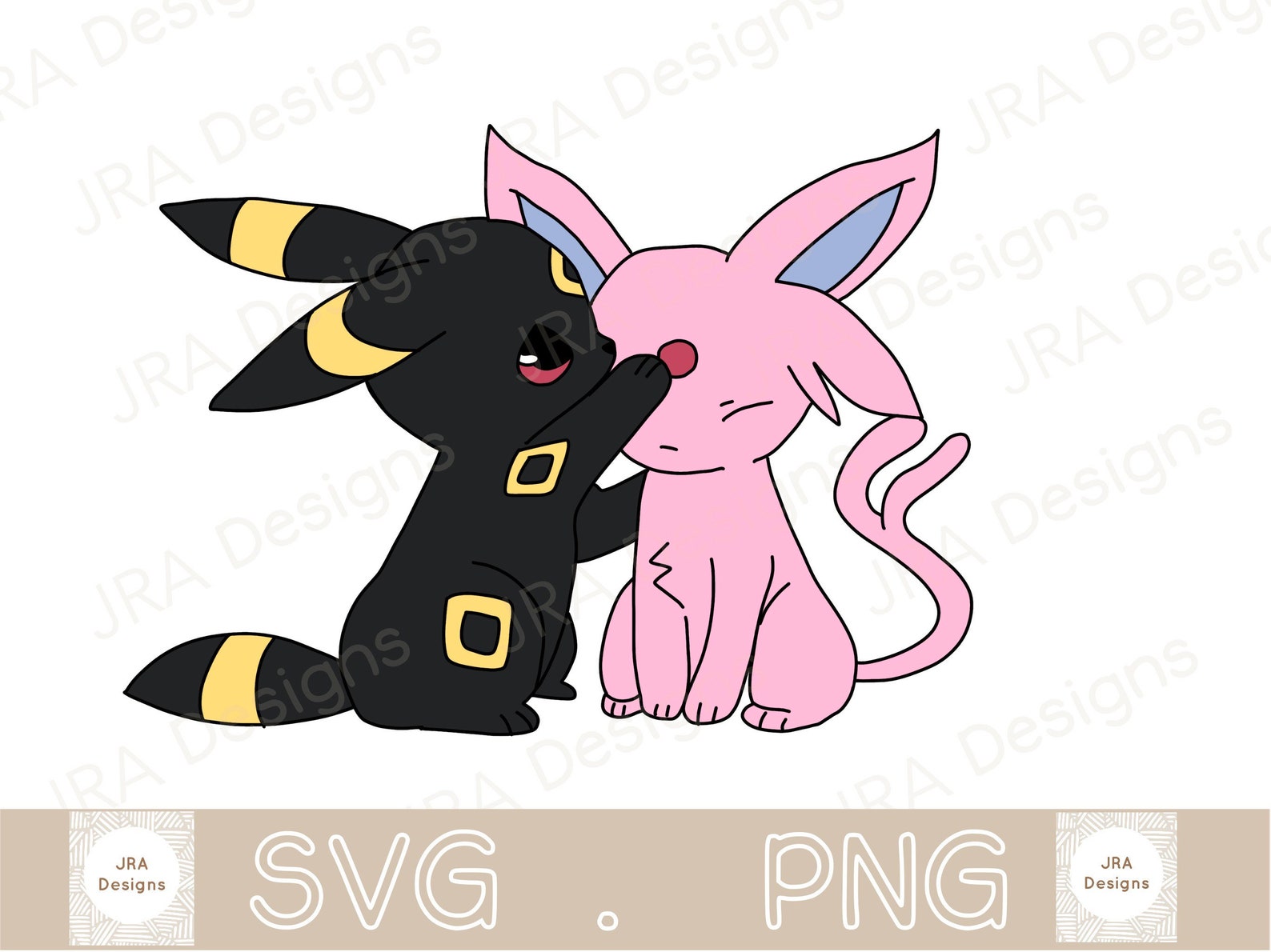 Espeon and Umbreon SVG & PNG Pokemon SVG Cricut Cut File - Etsy