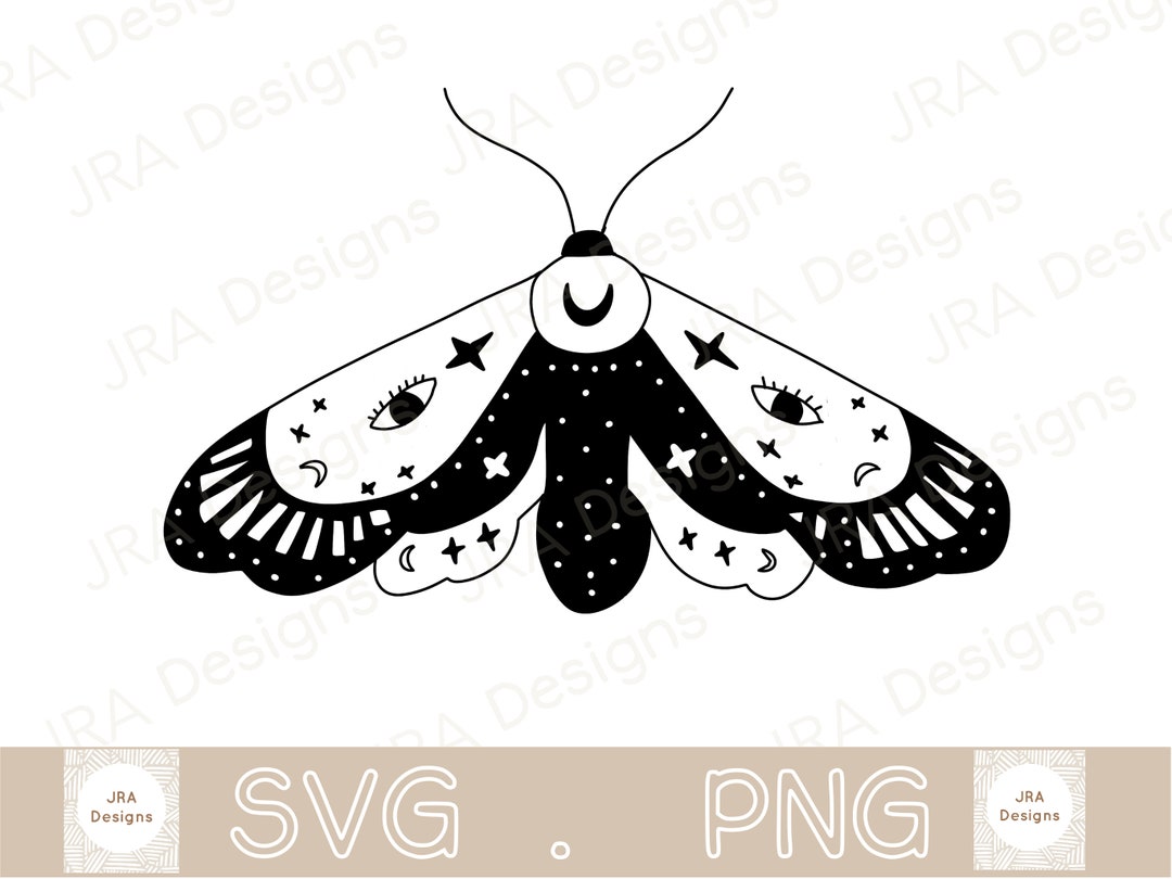 Moth Witch SVG & PNG - Cricut Cut File - Etsy