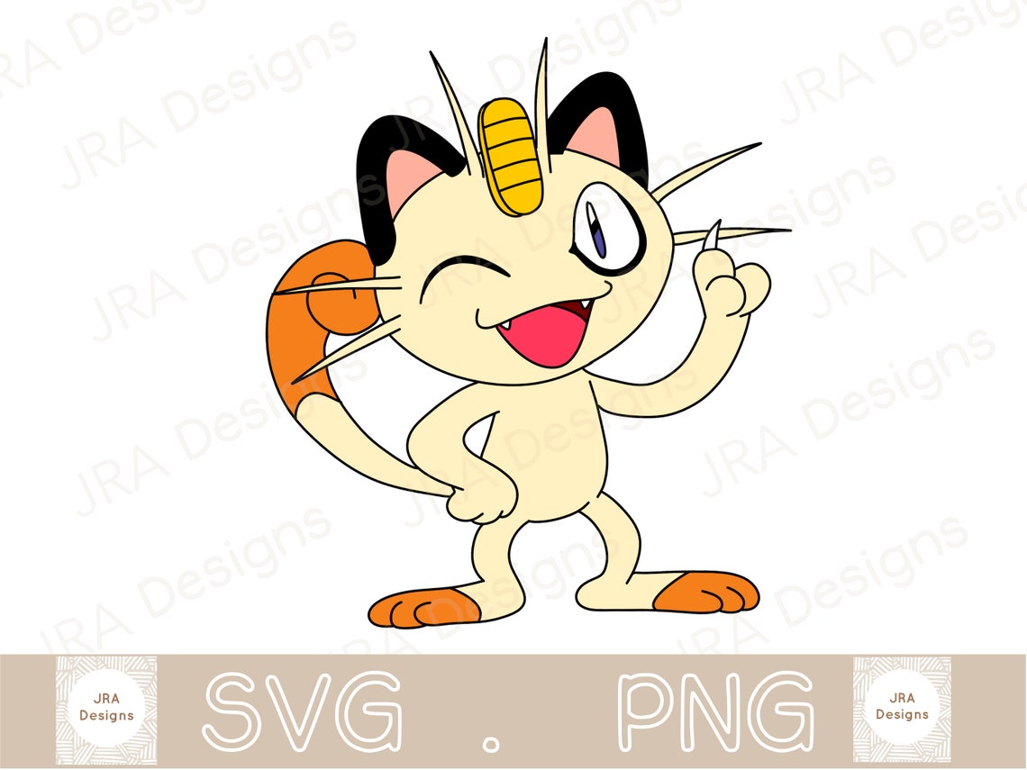 Meowth SVG & PNG Pokemon SVG Cricut Cut File - Etsy