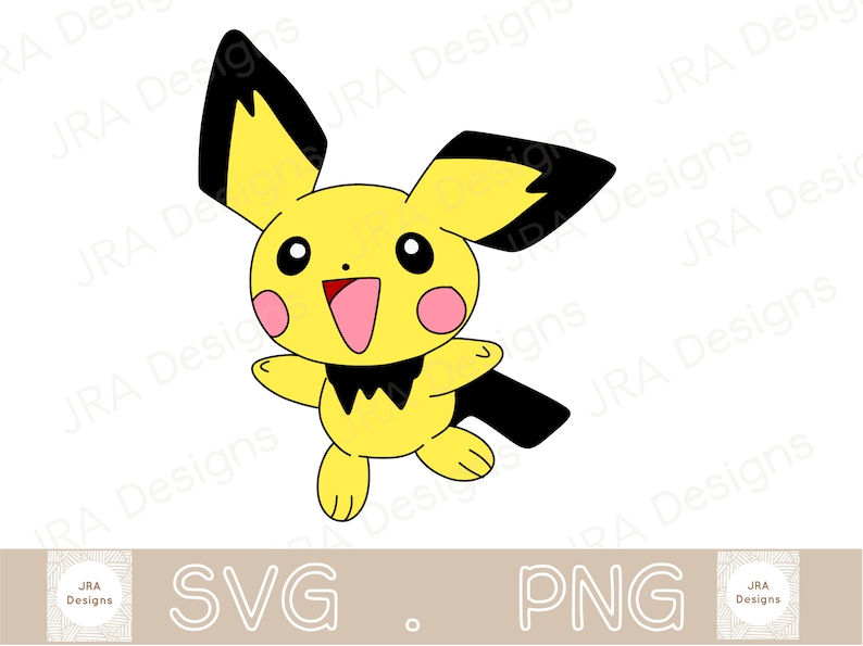 Pichu SVG & PNG, Pokemon SVG - Cricut Cut File - Etsy