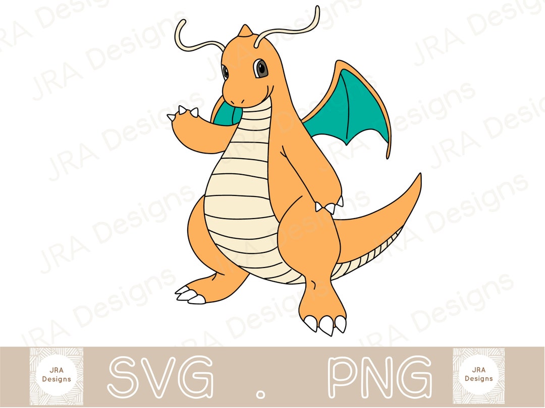 Dragonite SVG & PNG Pokemon SVG Archivo de corte Cricut - Etsy México