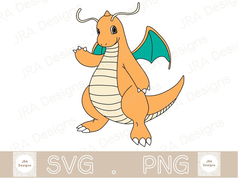 Dragonite SVG & PNG, Pokemon SVG - Archivo de corte Cricut - Etsy México