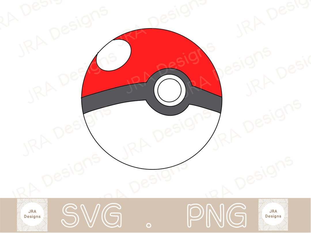 Pokeball SVG & PNG, Pokemon SVG Cricut Cut File - Etsy