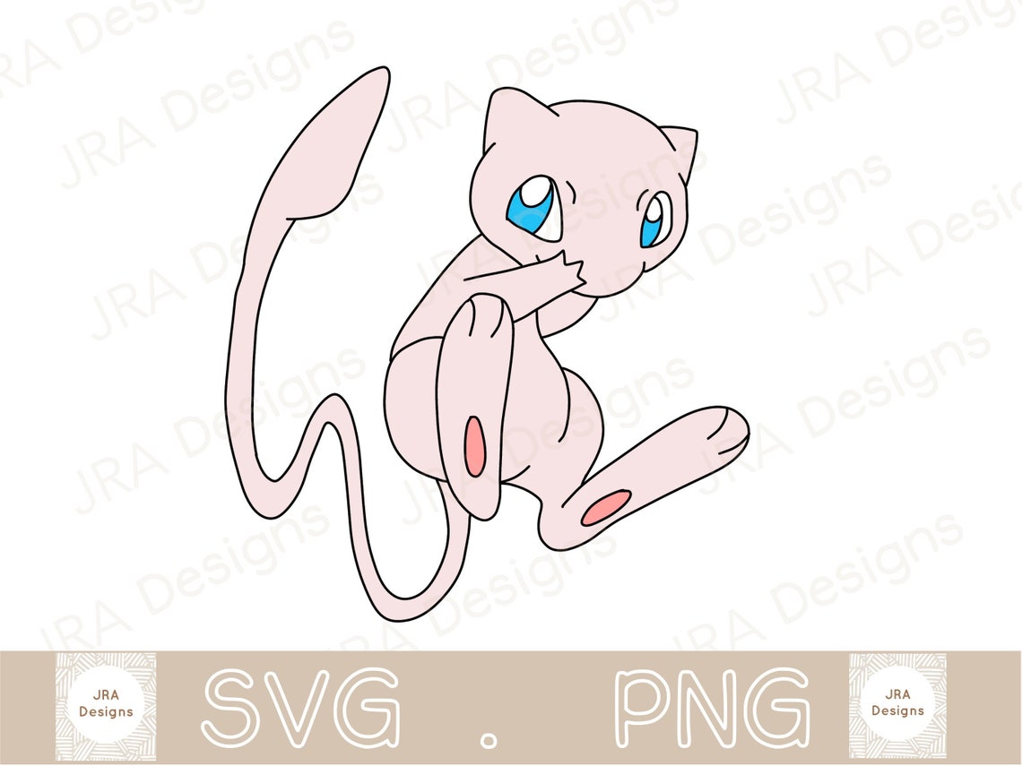 Mew SVG & PNG Pokemon SVG Cricut Cut File - Etsy
