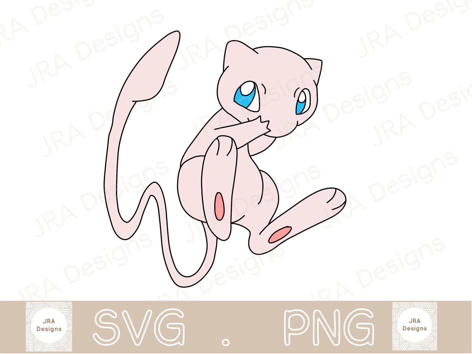 Mew SVG & PNG Pokemon SVG Cricut Cut File | Etsy UK
