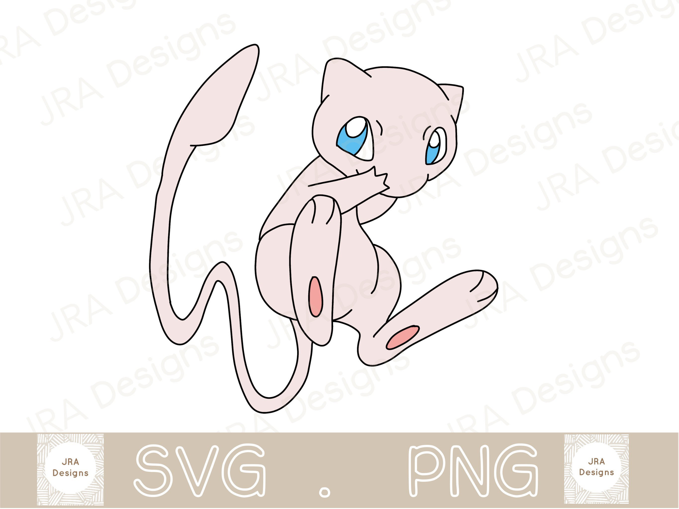 Mew SVG & PNG Pokemon SVG Cricut Cut File - Etsy Norway