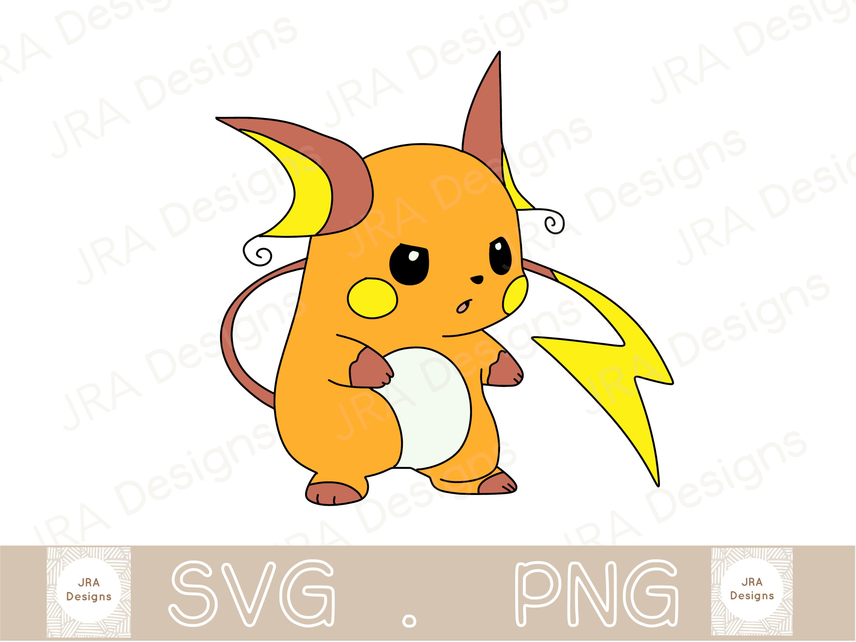 Raichu SVG & PNG Pokemon SVG Cricut Cut File - Etsy Finland