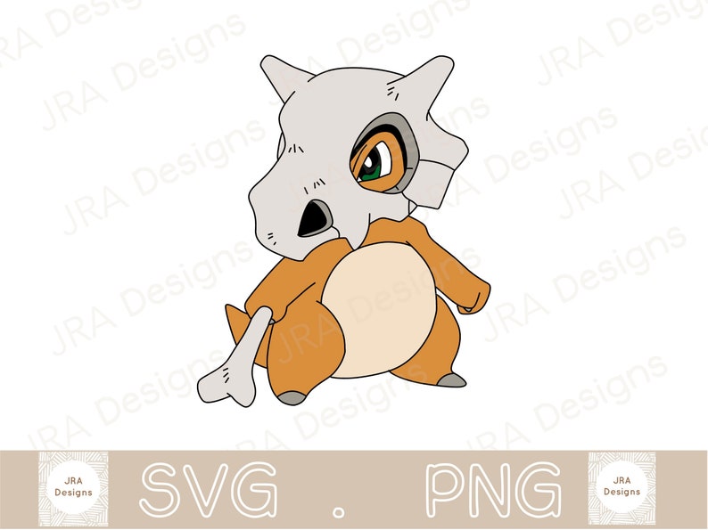 Cubone SVG & PNG, Pokemon SVG - Archivo de corte Cricut - Etsy México
