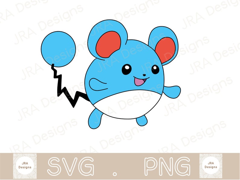 Marill SVG & PNG, Pokemon SVG - Cricut Cut File - Etsy