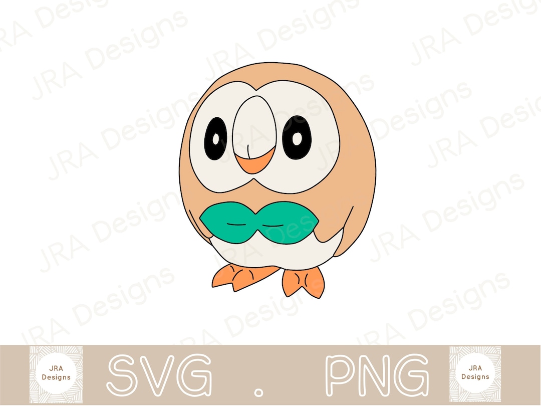 Rowlet SVG & PNG Pokemon SVG - Cricut Cut File - Etsy
