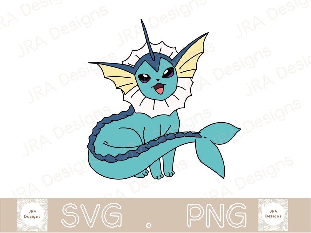 Vaporeon SVG & PNG, Pokemon SVG - Cricut Cut File - Etsy