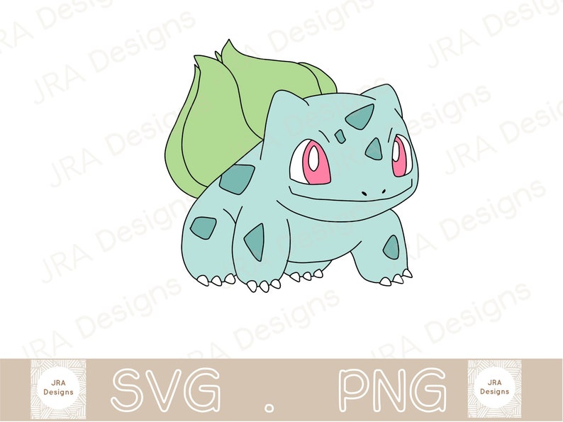 Bulbasaur SVG & PNG Pokemon SVG Cricut Cut File - Etsy