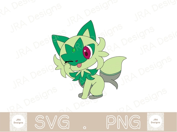 Sprigatito SVG & PNG Pokemon SVG Cricut Cut File - Etsy