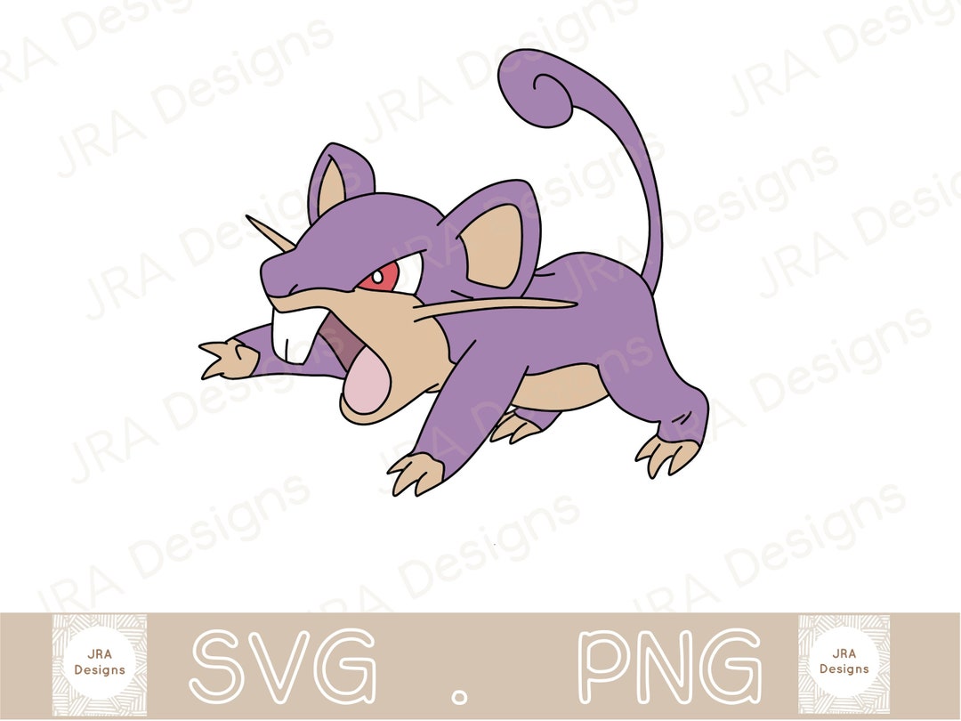 Rattata SVG & PNG, Pokemon SVG Cricut Cut File - Etsy