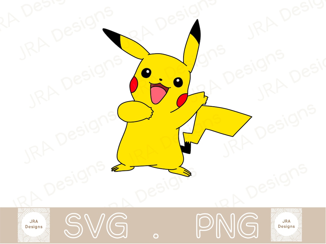 Pikachu SVG & PNG, Pokemon SVG - Cricut Cut File - Etsy