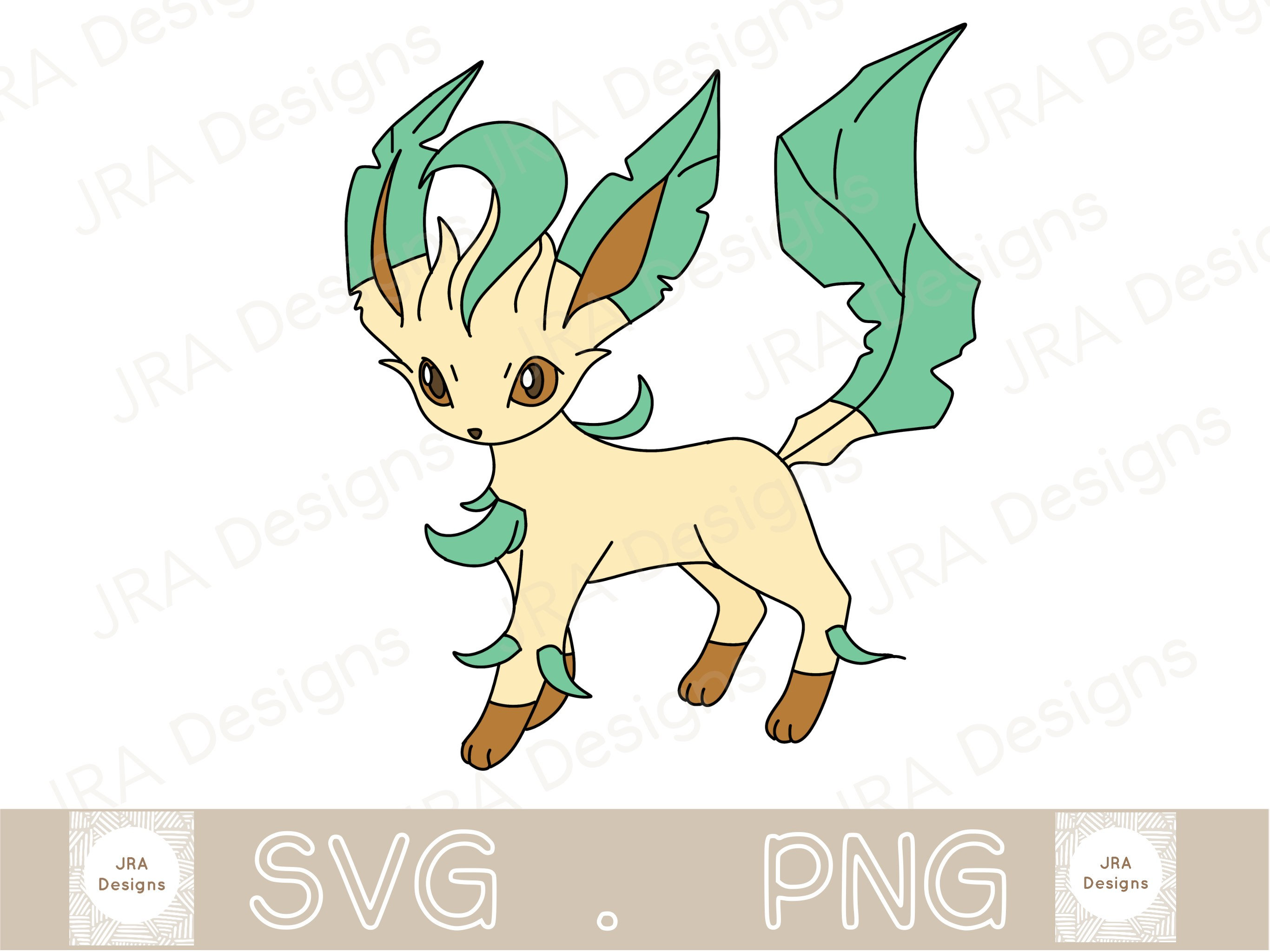 Leafeon SVG & PNG, Pokemon SVG - Cricut Cut File - Etsy