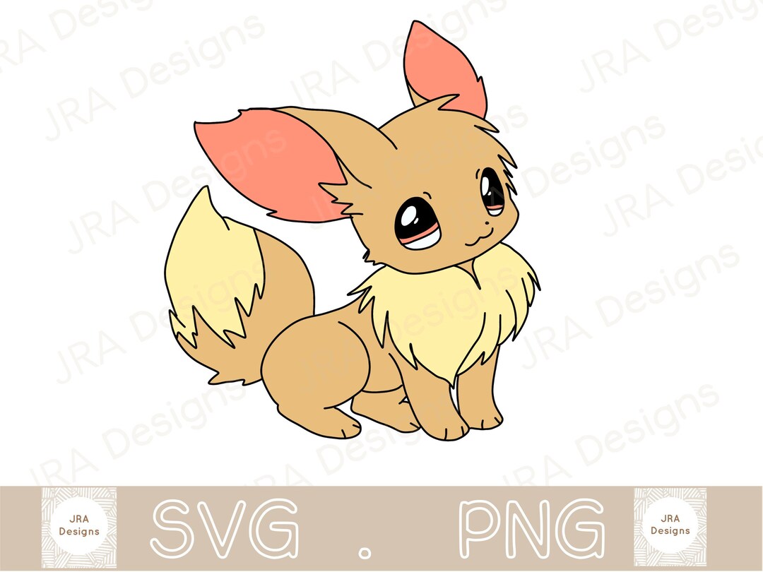 Evee SVG & PNG, Pokemon SVG Cricut Cut File - Etsy Denmark