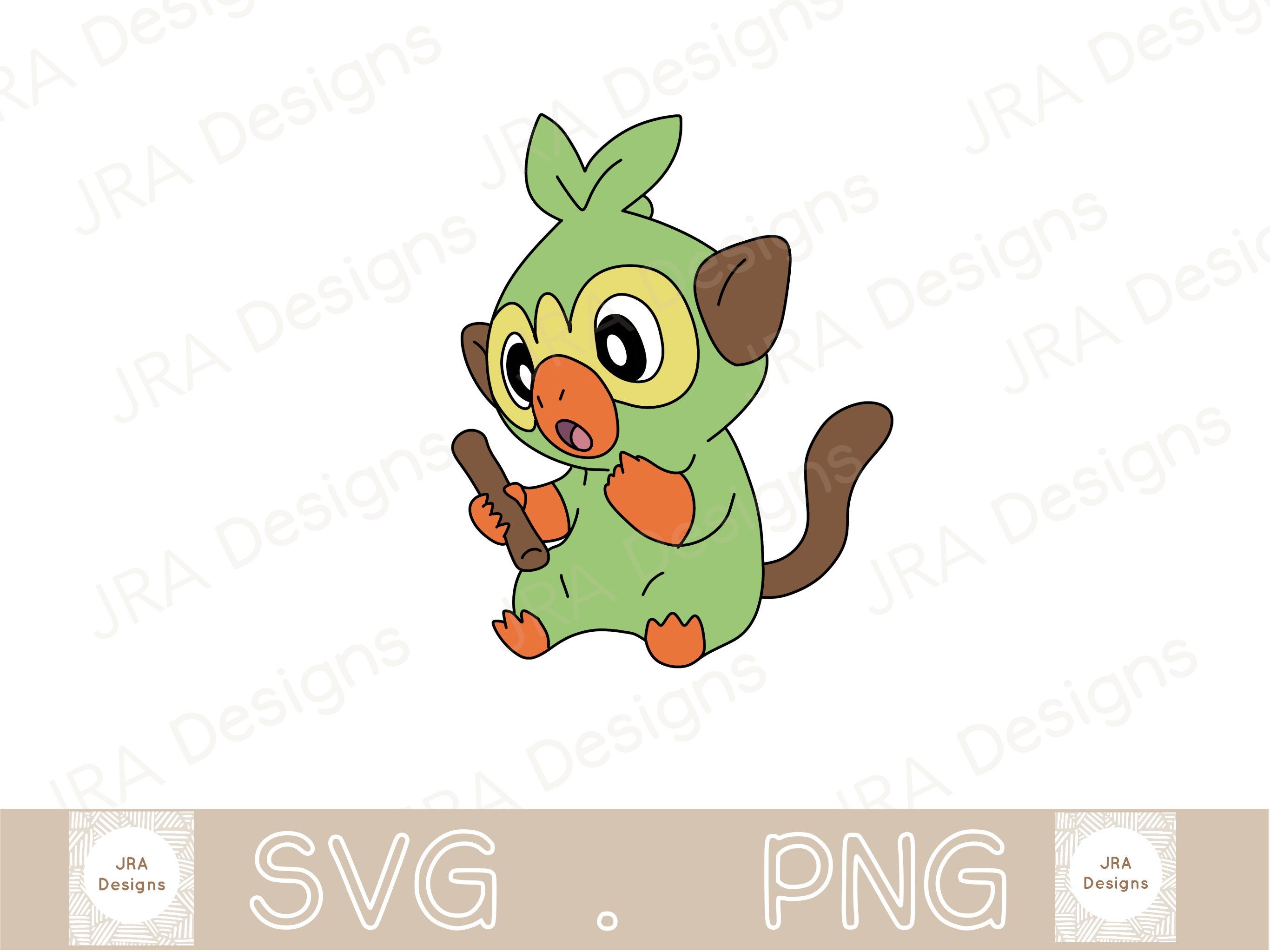 Grookey SVG & PNG Pokemon SVG Cricut Cut File - Etsy UK