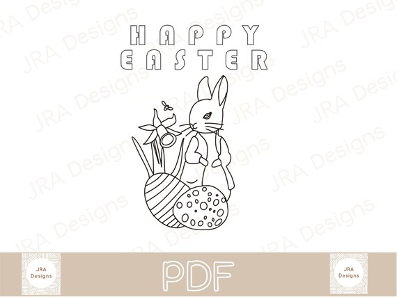 PRINTABLE Peter Rabbit Colour Your Own Easter Card | Etsy