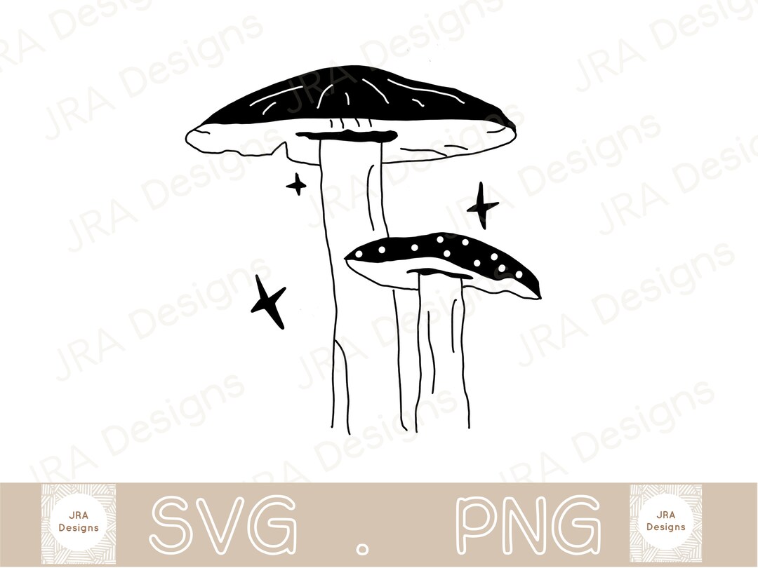 Musroom SVG & PNG - Cricut Cut File - Etsy UK